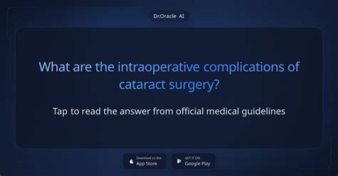 What Are The Intraoperative Complications Of Cataract Surgery
