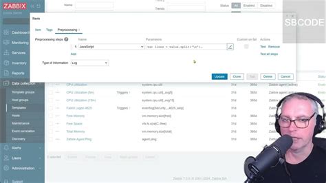 item pre processing with javascript zabbix 7 lts youtube