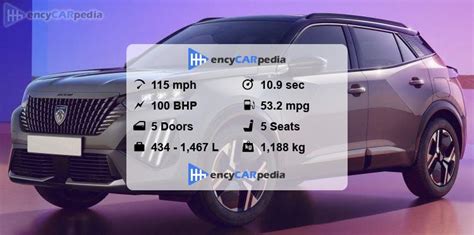 Peugeot Puretech Specs Present Performance Dimensions Technical