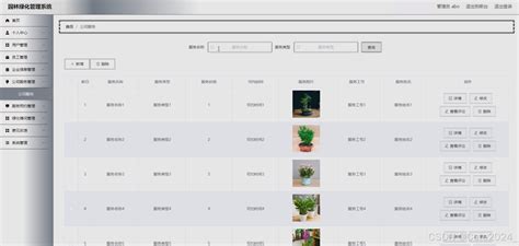 springboot园林绿化管理系统50132（程序 源码 数据库 调试部署 开发环境） 绿化养护管理系统 开源 csdn博客