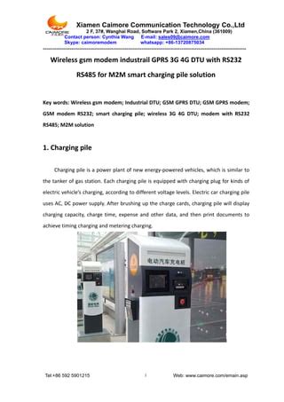 Wireless Gsm Modem Industrial Gprs G G Dtu With Rs Rs For M M Smart Charging Pile