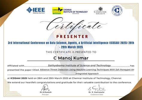 Cybersecurity Machinelearning Ieee Icdsaai2025 Researchpresentation Manoj Kumar