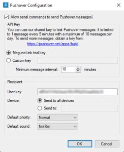 Pushover Messaging Documentation MegunoLink