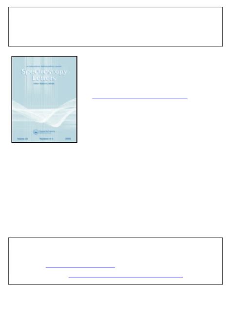 Third Derivative Spectrophotometry Pdf Absorption Spectroscopy