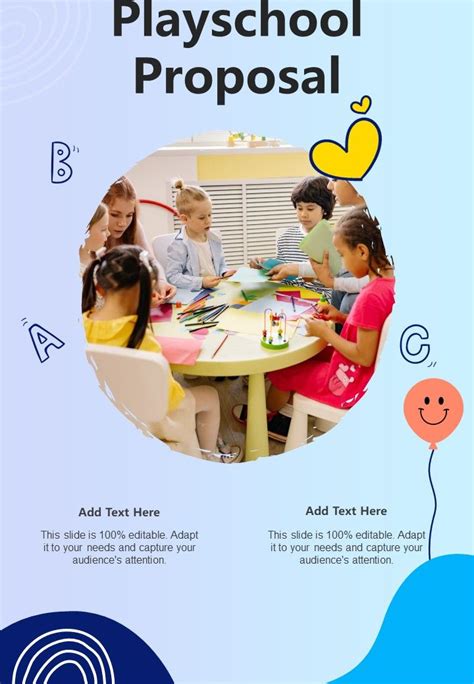 Playschool Proposal One Pager Sample Example Document Ppt Example