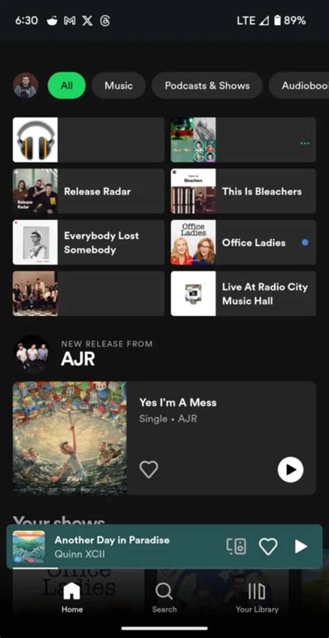 Spotify For Android Revamps Its Home Tab With A Sidebar Menu Sammy Fans
