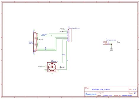 breakout vga 5v and ps 2 easyeda open source hardware lab