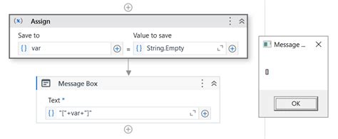 if i assign a white space string to variable after run it result