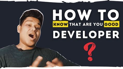 Good Developer Or Bad Developer What Your Developer Number Youtube