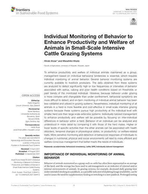 Pdf Individual Monitoring Of Behavior To Enhance Productivity And