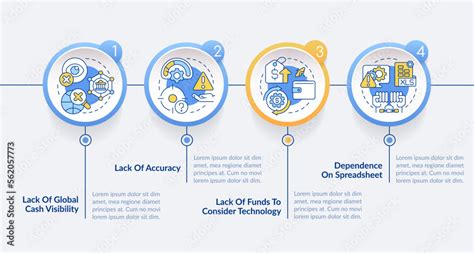 Challenges Faced By Corporate Treasurer Blue Circle Infographic Template Data Visualization