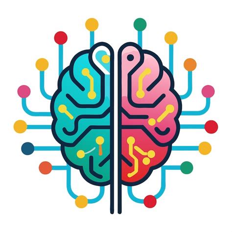 Beautiful Digital Brain Circuit Board Logo Vector Premium Ai Generated Vector