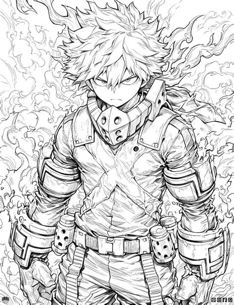 Blast Off With Bakugo A My Hero Academia Coloring Challenge Anime