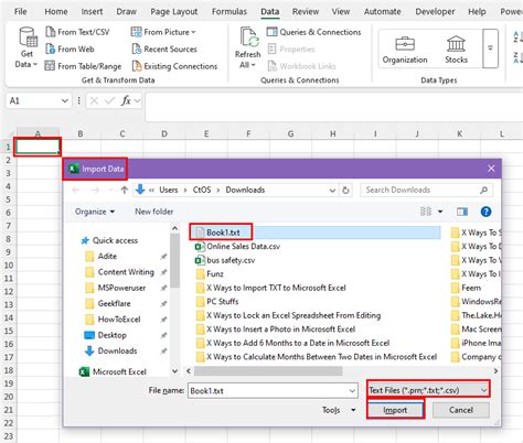 5 ways to import txt to microsoft excel how to excel