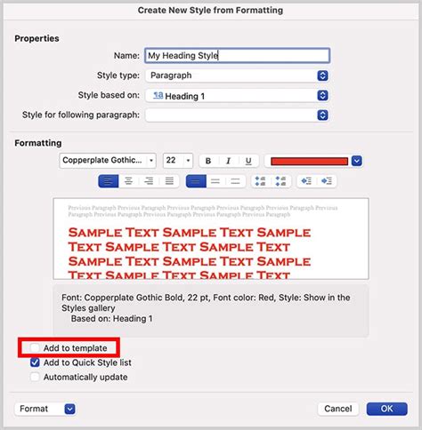 How To Create A Custom Heading Style In Microsoft Word For Mac