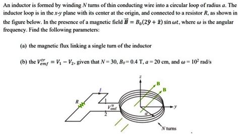 SOLVED An Inductor Is Formed By Winding N Turns Of Thin Conducting