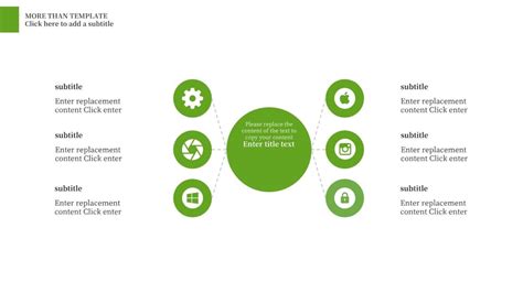 Graphic Diagram Of Green Circle With Icons On It Google Slide Theme And Powerpoint Template
