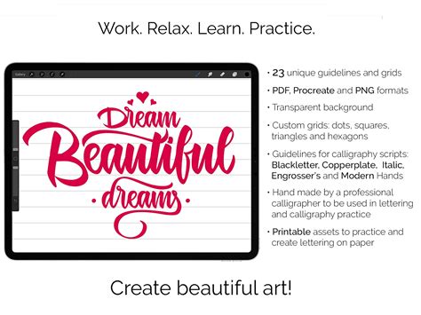 Guidelines And Grids Procreate Calligraphy Pack Grid Templates Guidelines And Grids Procreate Calligraphy Pack Grid Templates