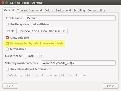 Menus Not Showing In Gnome Terminal On Ask Ubuntu