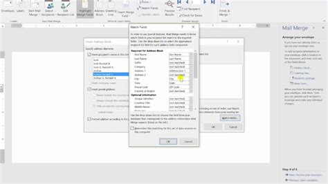Ms Word Mailing Tab Youtube