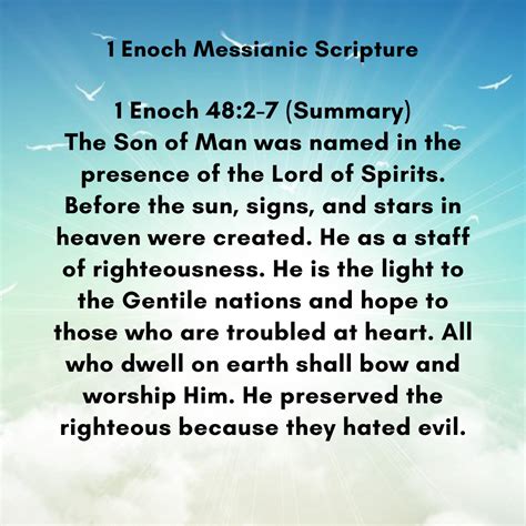 1 Enoch 482 7 Messianic Scripture With Jesus Words