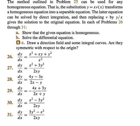 Solved The Method Outlined Problem 25 Can Used For Any Homogeneous