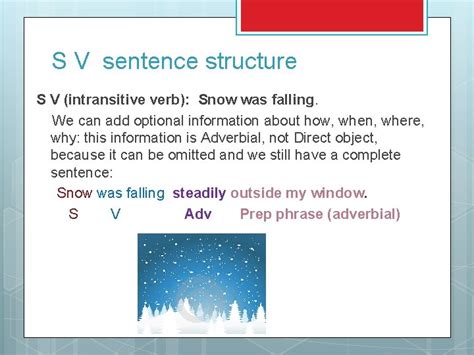 4 Basic Sentence Structures Verb Types Argument Structures