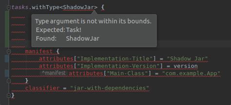 IDEA Reports Errors For ShadowJar Task In Build Gradle Kts While