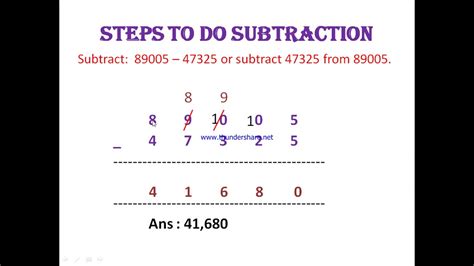 How To Subtract Big Numbers From Small
