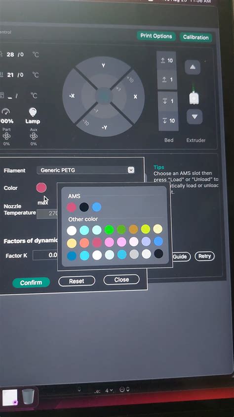 ams filament color selection in orca slicer r bambulab