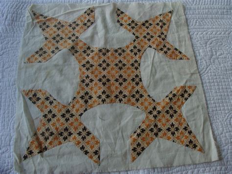 Depression Era Quilt Block Hand Appliqued On Muslin Etsy