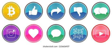 Mobile App Buttons Illustration Flat Style Stock Illustration 2136636937 Shutterstock