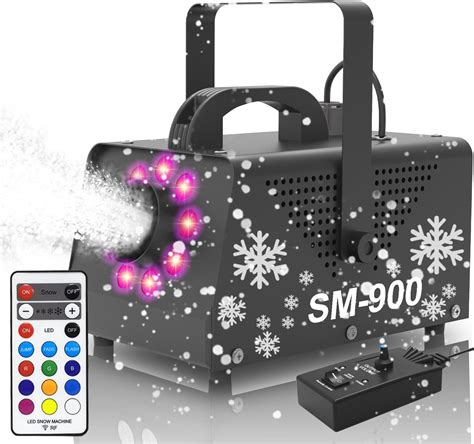 Tcfundy Snow Machine With 9 Led Lights 600w Snow Making