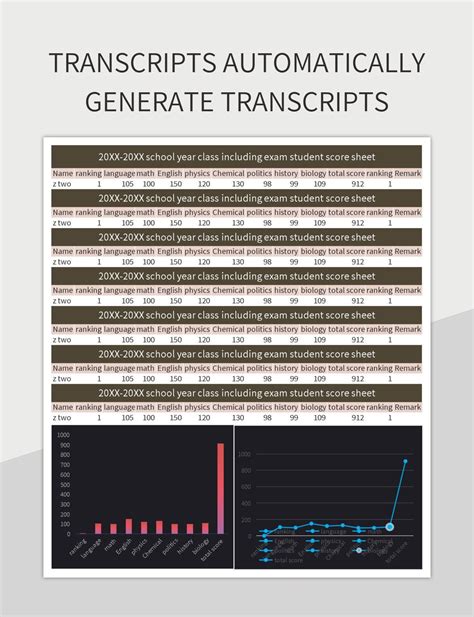 transcripts automatically generate transcripts excel template and