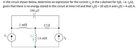Solved In The Circuit Shown Below Determine An Expression Chegg