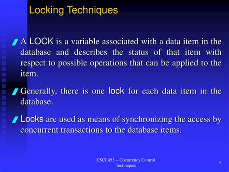 ppt concurrency control techniques powerpoint presentation free