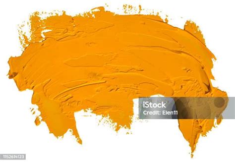 노란색 오일 텍스처 페인트 얼룩 브러쉬 스트로크 손으로 그린 흰색 배경에 고립 Eps10 벡터 일러스트입니다 0명에 대한 스톡 벡터 아트 및 기타 이미지 Istock