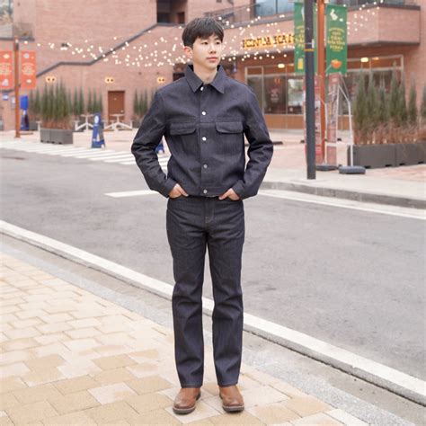 플랙 남자 일자 청바지 이태리 칸디아니 생지 데님 셋업 051z 자켓 남성 봄코디 👖 네이버 블로그