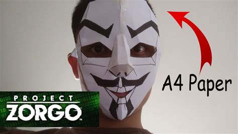 How To Make Paper Project Zorgo Elite Hacker Mask EASY TUTORIAL YouTube