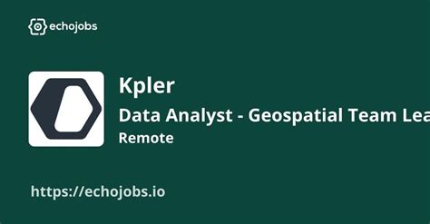 Hiring Data Analyst Geospatial Team Leader Remote Sql Python