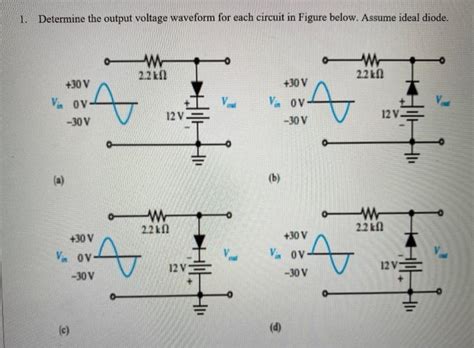 Solved 1 Determine The Output Voltage Waveform For Each