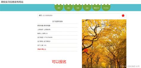 计算机毕业设计 高校实习信息发布网站的设计与实现 javaweb项目 java实战项目 前后端分离 文档报告 代码讲解 安装调试