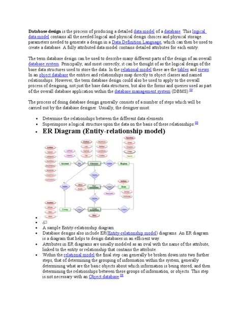 database design is the process of producing a detailed data model of a