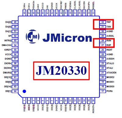 JM20330 - Serial ATA Bridge Chip - JMicron