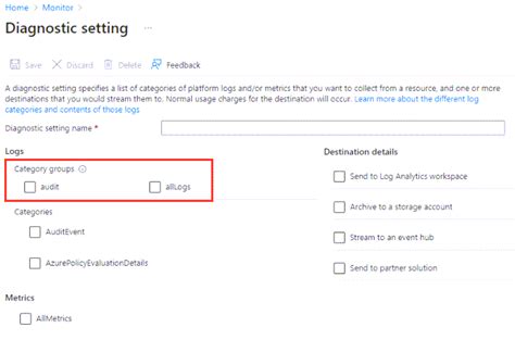 azure monitor 中的诊断设置 azure monitor microsoft learn