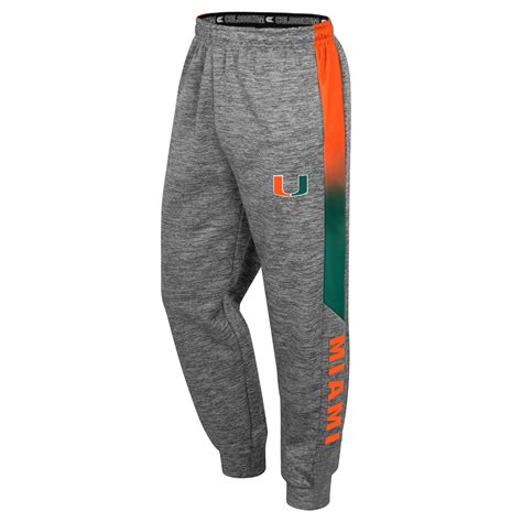 Colosseum Miami Hurricanes Grey U Jogger Pants Miamihts