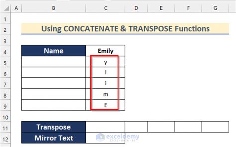 How To Mirror Text In Excel 5 Easy Ways Exceldemy