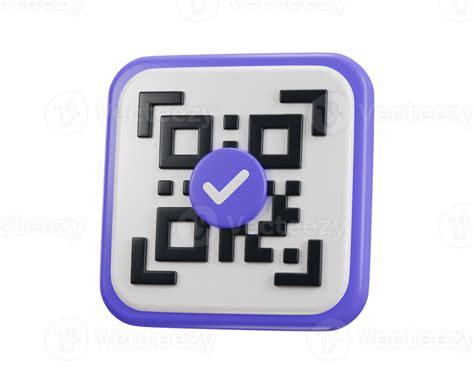 Qr Code Scanning Payment Verification Qr Code 3d Icon 34759425 Png