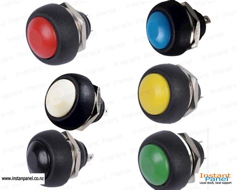 Waterproof Momentary Push Button Switch12mm Green