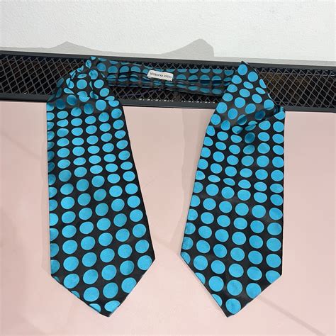 Vittorio Vico 80s Rare Blue Polka Dot Hand Made Poly Gem